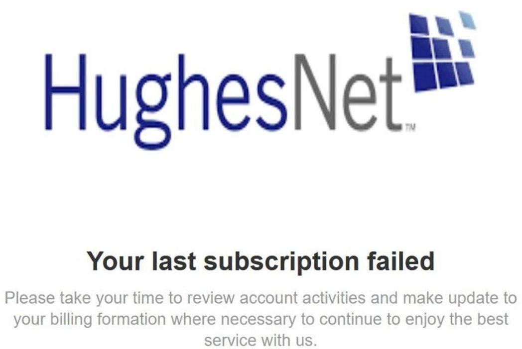 New Phishing E-Mail, Watch Out! | Hughesnet Community - 95472