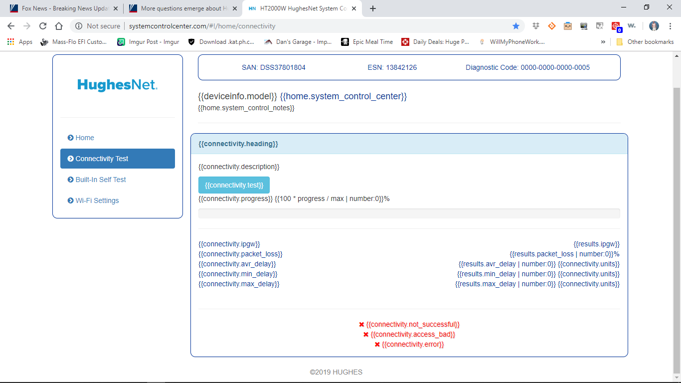 Constant page errors and modem errors | Hughesnet Community - 116141